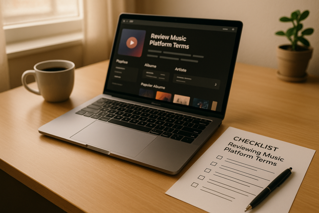 Checklist: Reviewing Music Platform Terms - OnlineMusicContracts.Com
